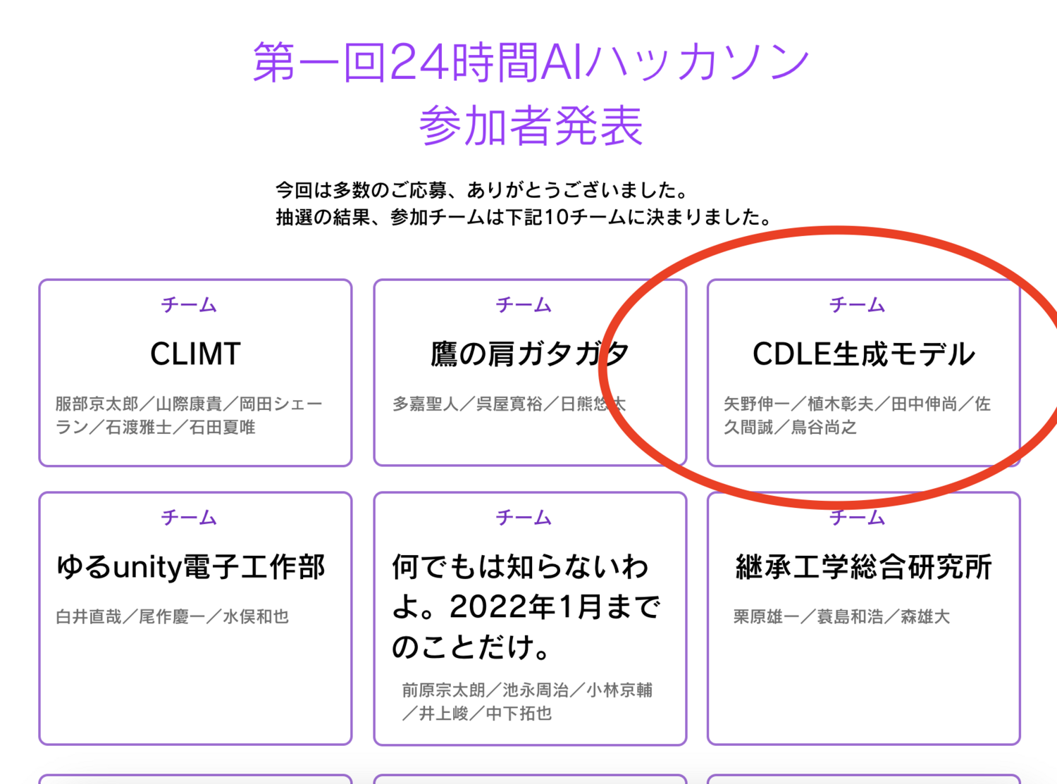 24時間AIハッカソン 参加レポート | CDLEコミュニティサイトβ版